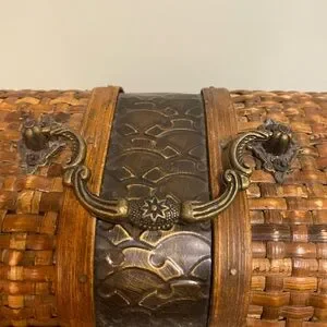 Storage & Organization | Vintage Woven Wicker Storage Chest Box ...